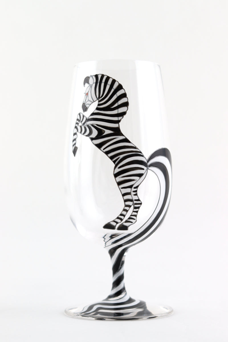 Zebra Beer Glass – Toasted Glass